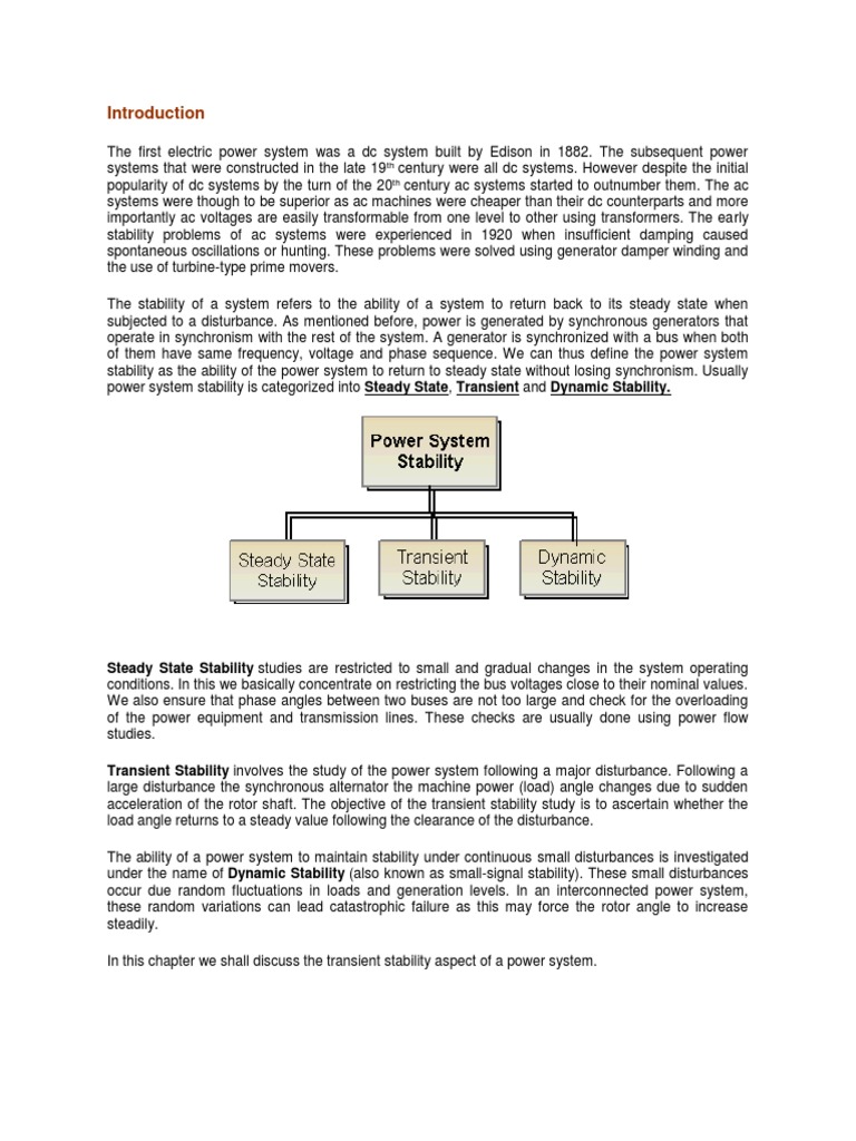 Steady State Stability Studies Are Restricted To Small and Gradual ...