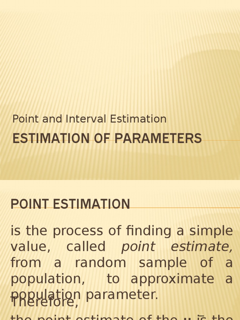 Point and Interval Estimation | PDF | Confidence Interval | Sample Size Determination