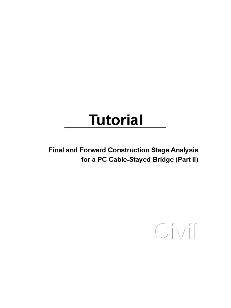 Midas Civil PC Cable-Stayed Bridge Part II | Download Free PDF | Beam ...