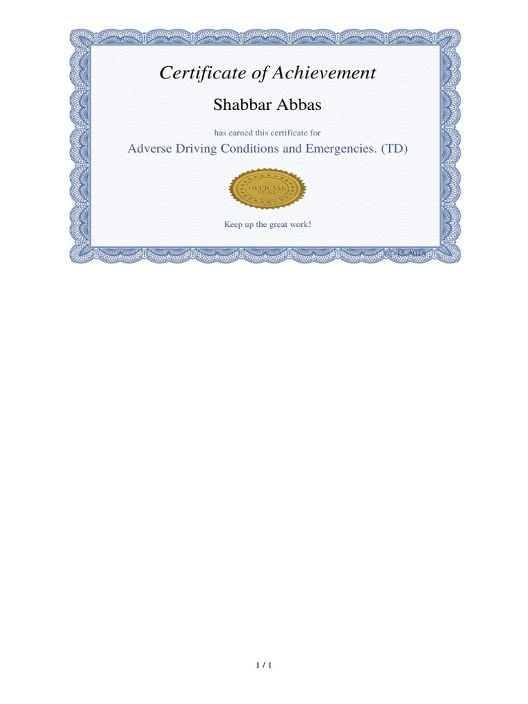 Adverse Driving Conditions and Emergenceis | PDF | American Football ...