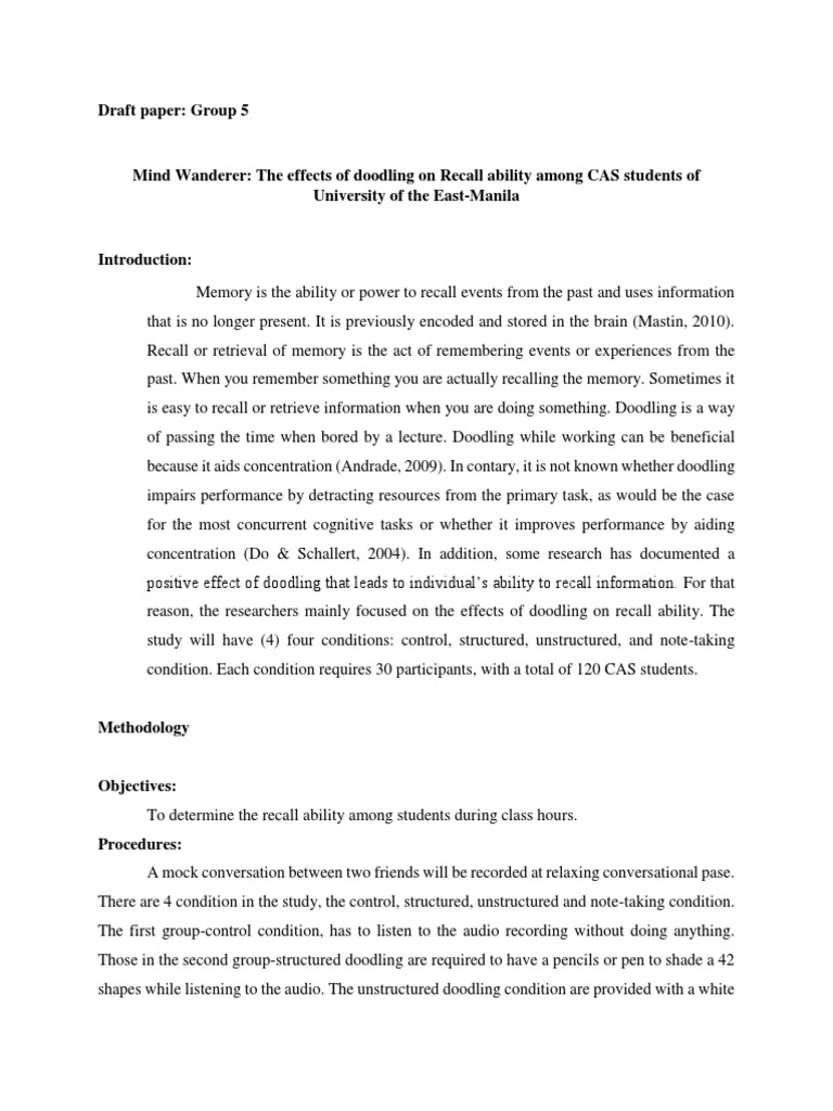 Draft Paper | PDF | Recall (Memory) | Memory