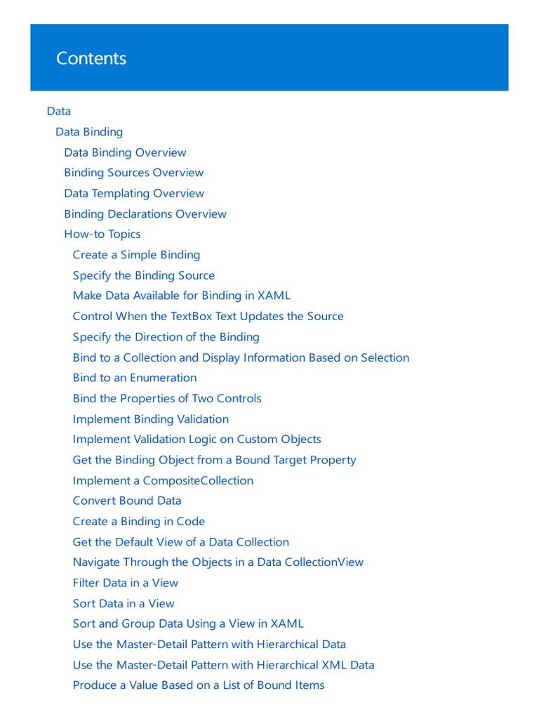Data Binding | PDF | Windows Presentation Foundation | X Path