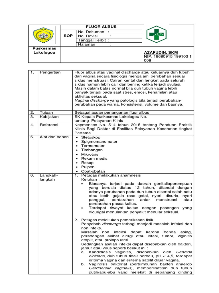 Sop Fluor Albus | PDF