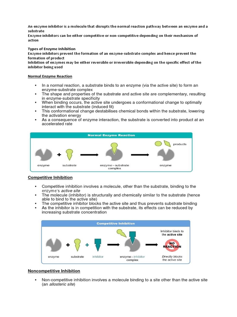 Les Types D’Inhibition Pdf: Inhibition Enzymatique Definition – UQJFK