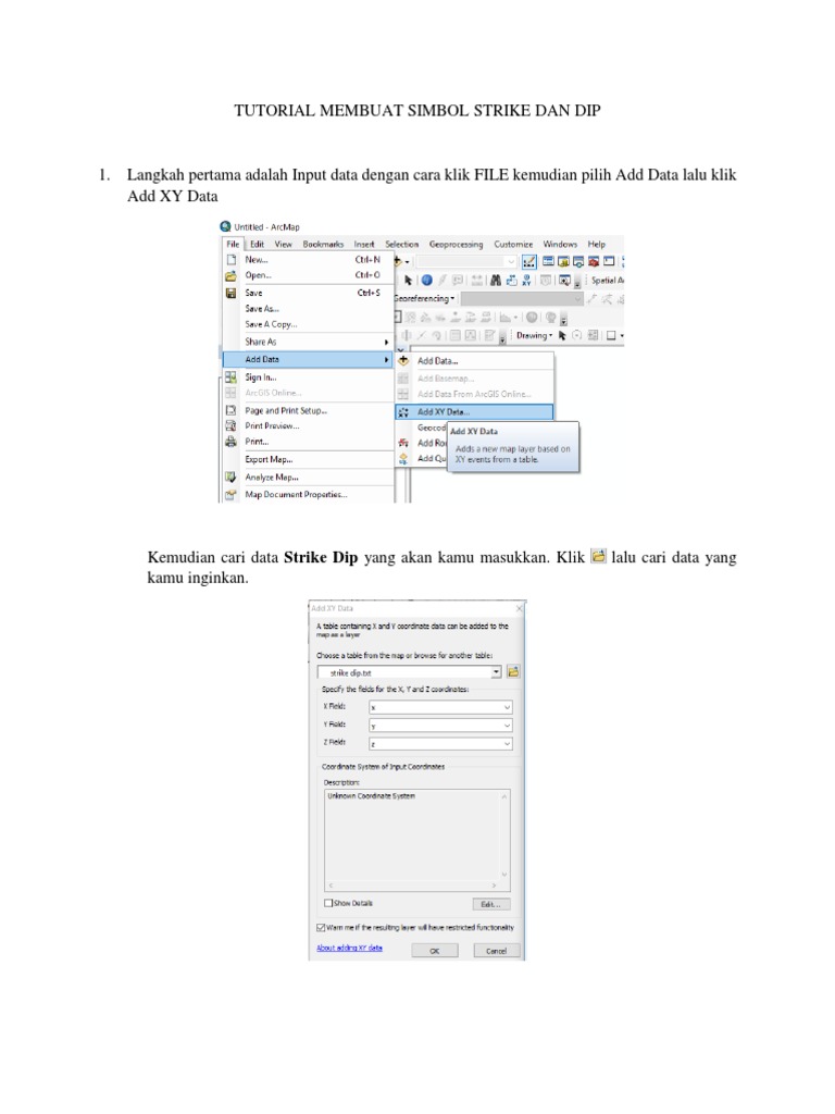 Tutorial Simbol Strike dan Dip | PDF | Teknologi & Rekayasa