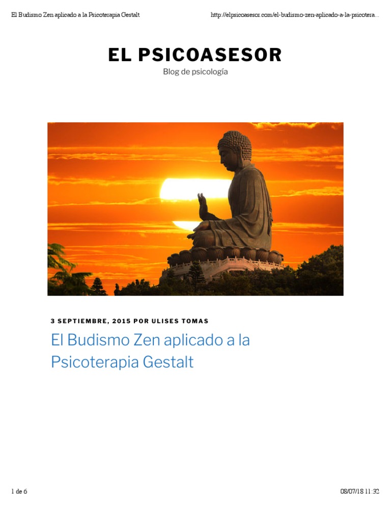 El Budismo Zen Aplicado A La Psicoterapia Gestalt | PDF | Terapia ...
