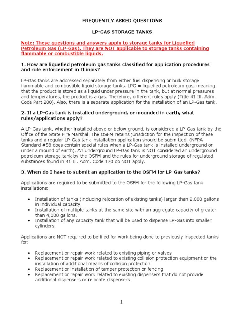 FAQ LP Gas Updated August 1 2012 | PDF | Liquefied Petroleum Gas | Fire ...