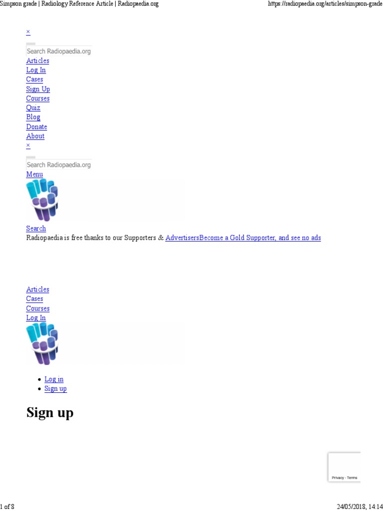 Simpson Grade Radiopedia | PDF | Medical Specialties | Clinical Medicine