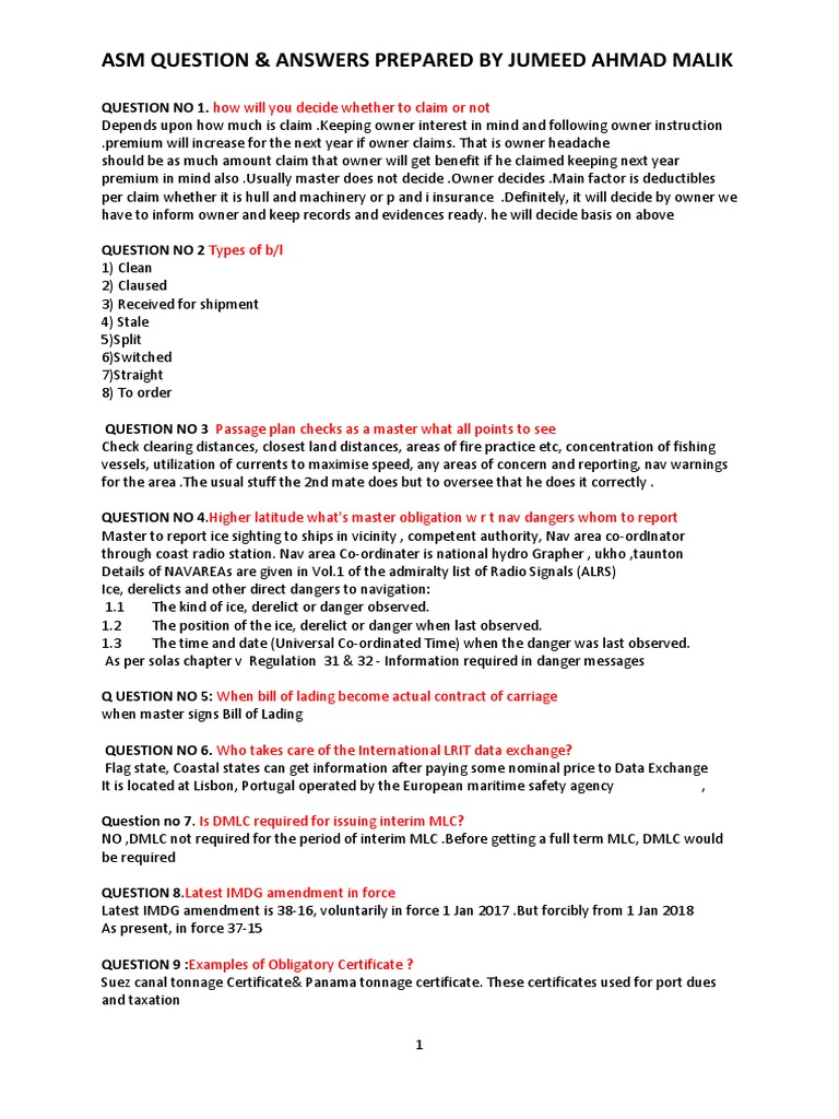 Jumeed Oral Questions | PDF | Global Positioning System | Water Transport