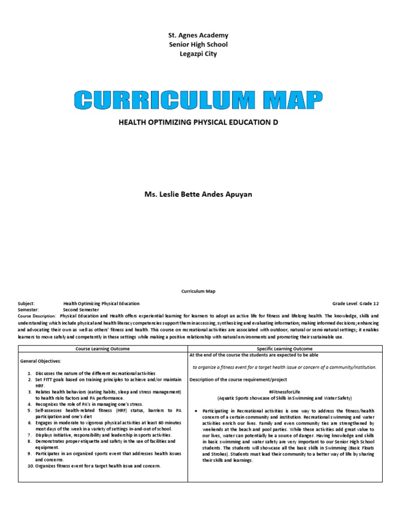Sample SHS Syllabus PH | Download Free PDF | Physical Fitness ...