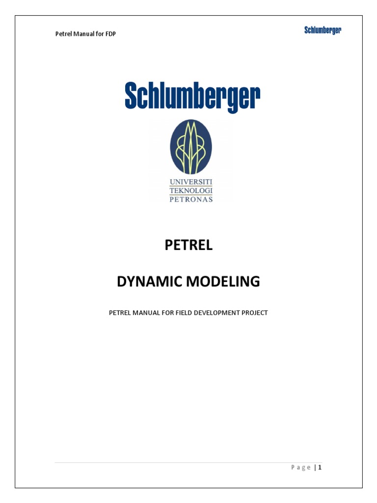 Petrel FDP Dynamic Modeling Manual | PDF | 3 D Computer Graphics | 3 D ...