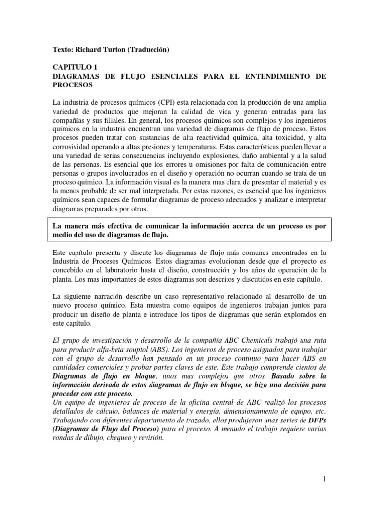 Traduccion Libro Richard Turton Diagrama de Procesos | PDF | Motor a ...