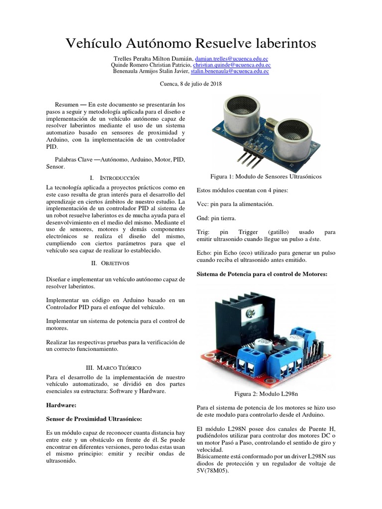 Robot Seguidor Resuelve Laberintos | PDF | Arduino | Hardware de la ...