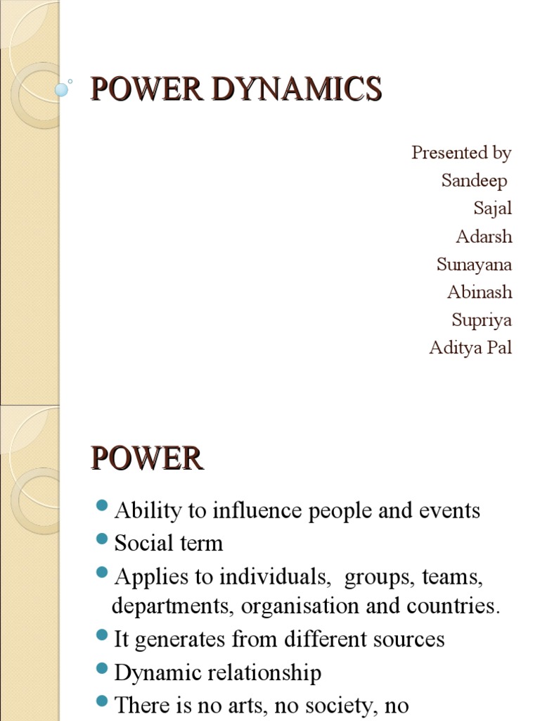 Power Dynamics | PDF | Power (Social And Political) | Psychology