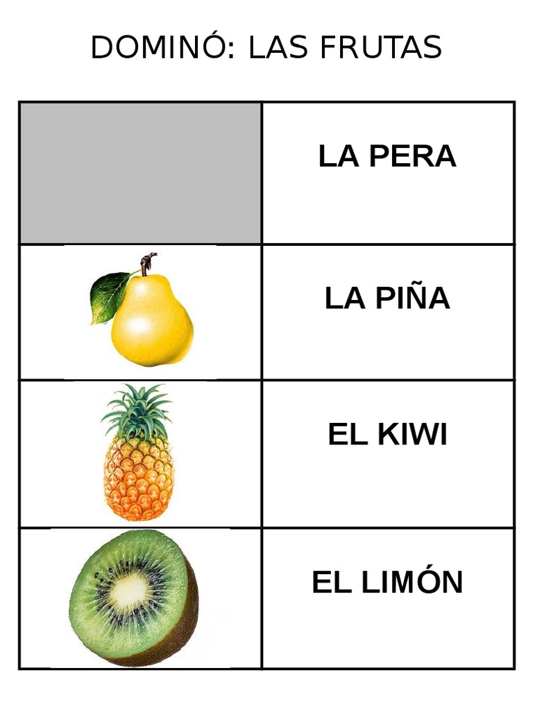 Dominó de Frutas | PDF