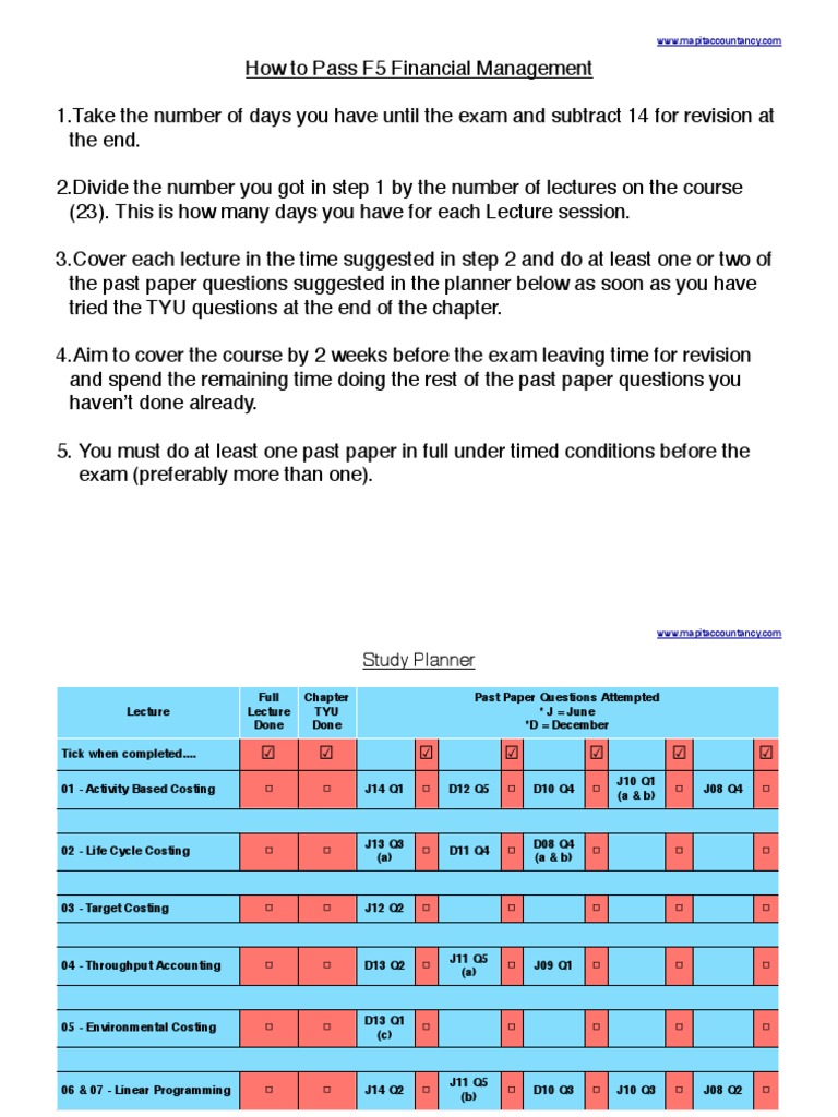 F5 Past Paper Analysis | PDF | Business | Business Economics