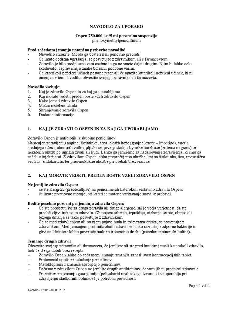 Ospen 750 | PDF