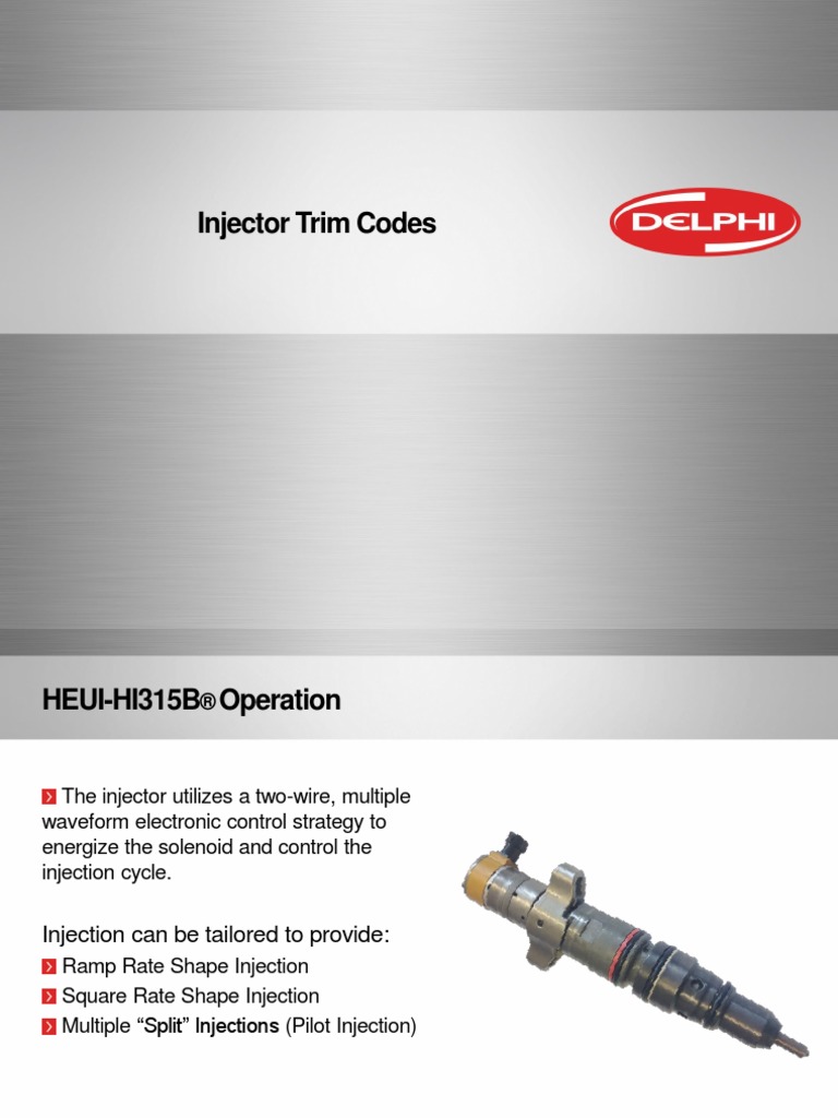 Delphi_TrimCodePresentation.pdf | Fuel Injection | Diesel Engine