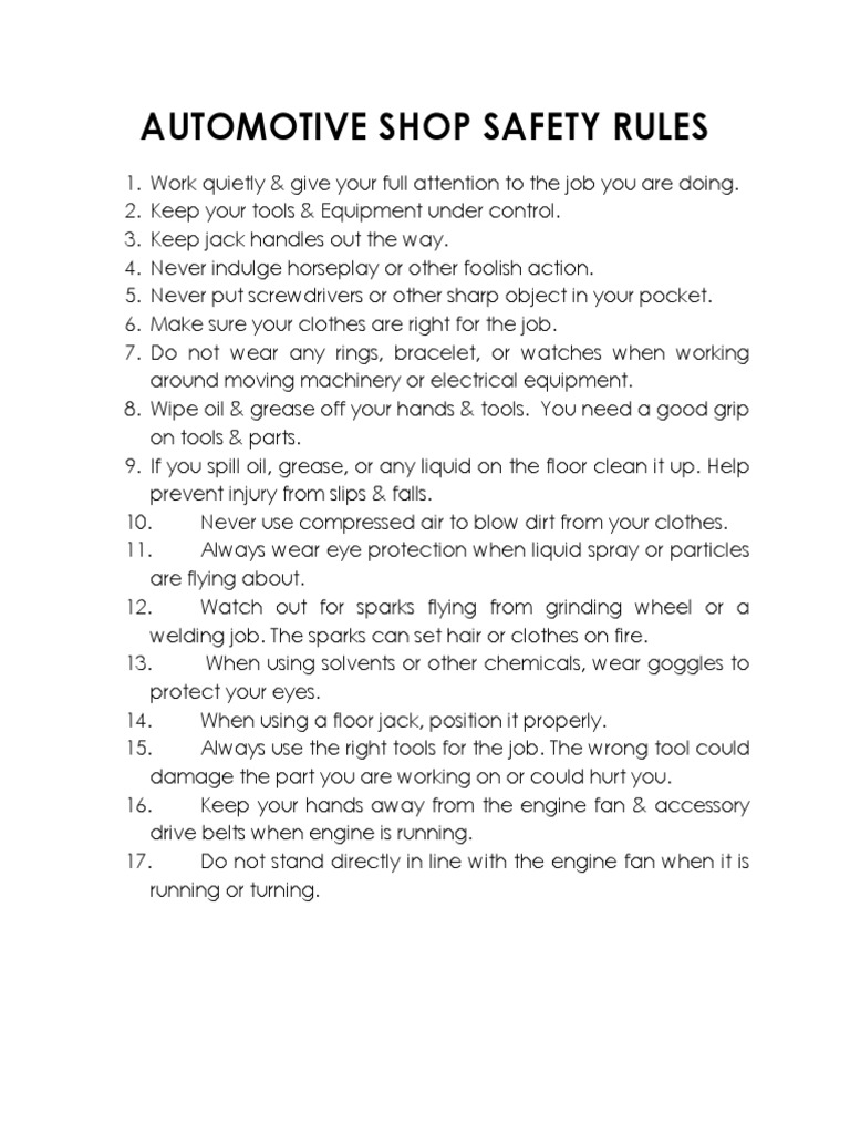 Automotive Safety Rules | PDF