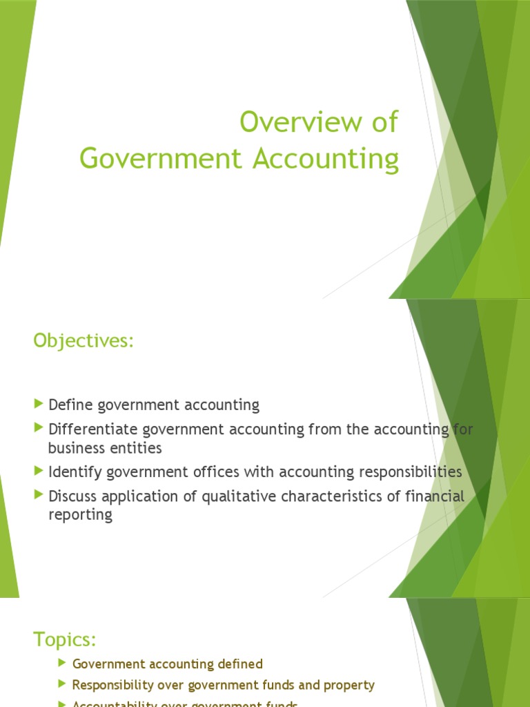 Overview of Government Accounting | PDF | Financial Statement | Accounting