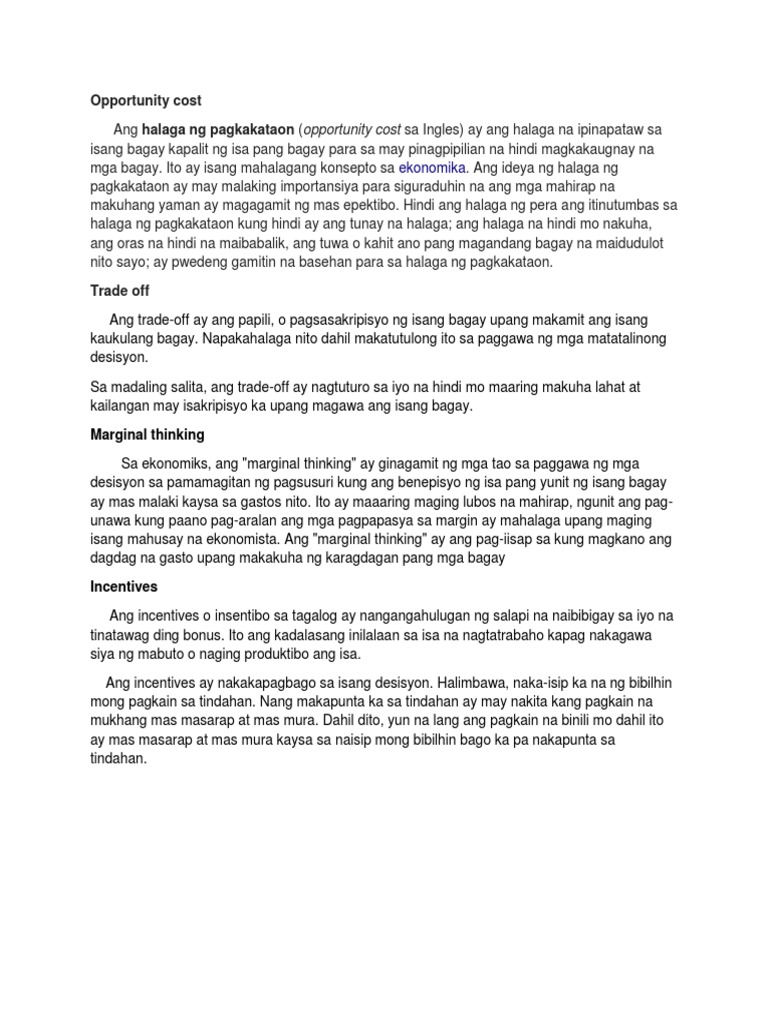 Opportunity Cost | PDF