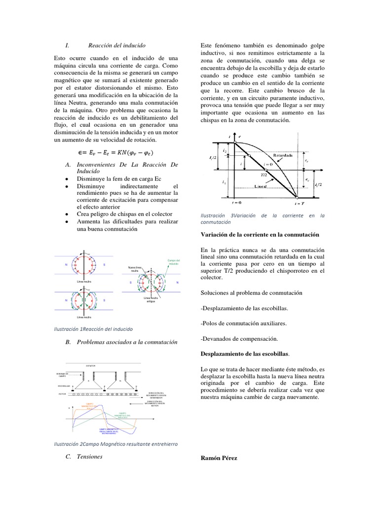Reacción Del Inducidos | PDF | Corriente eléctrica | Máquinas