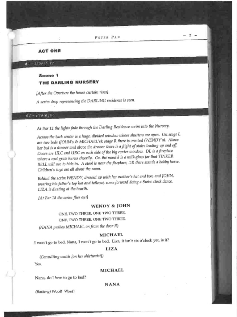 Peter Pan Script | PDF