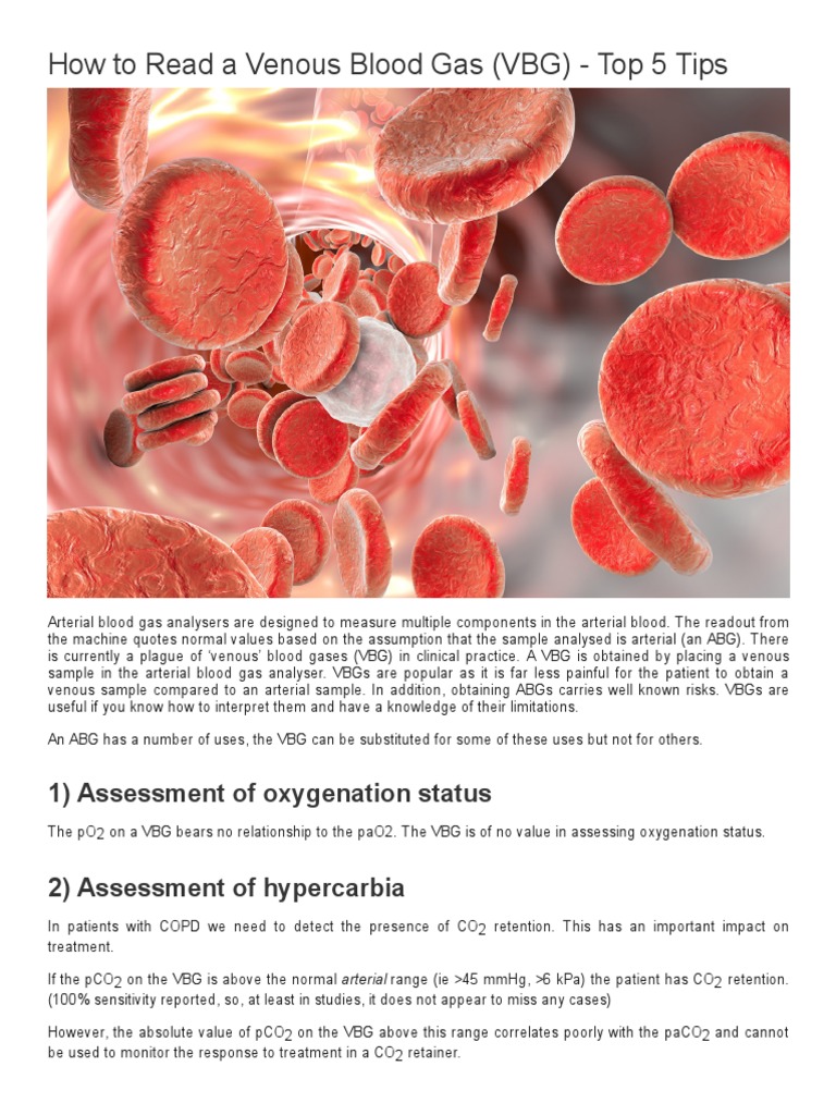 VBG Interpretation Tips for Clinicians | PDF | Medical Specialties ...