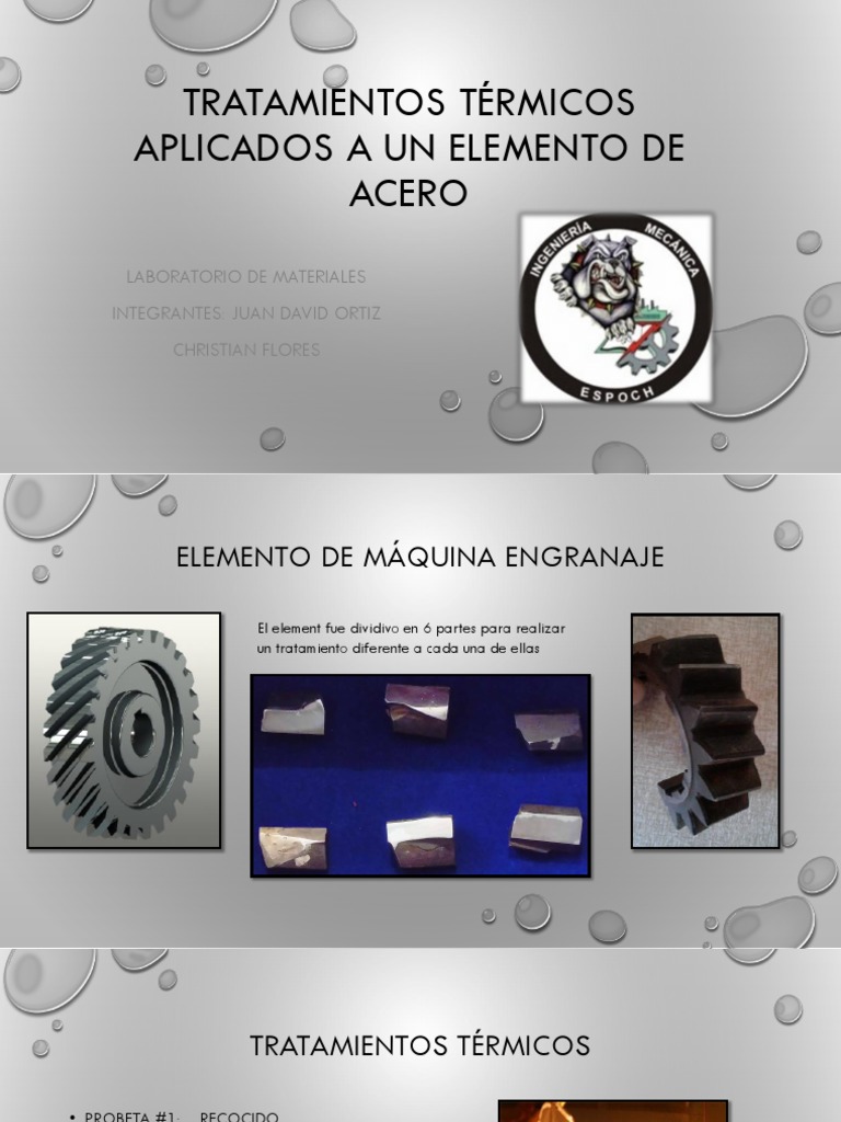 Tratamientos Térmicos Aplicados A Un Elemento de Acero 1018 | PDF | Tratamiento a base de calor ...