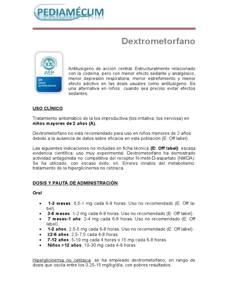 Dextrometorfano PDF | PDF | Serotonina | Tos