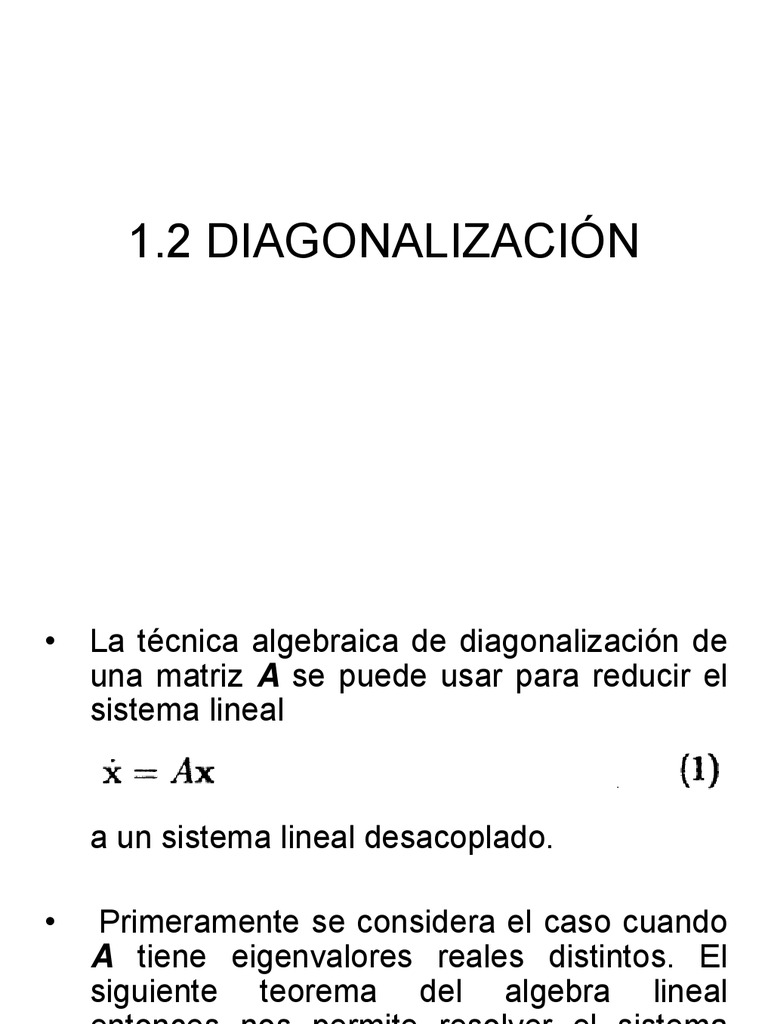 Diagonalizar Matriz | PDF | Valores propios y vectores propios | Linealidad