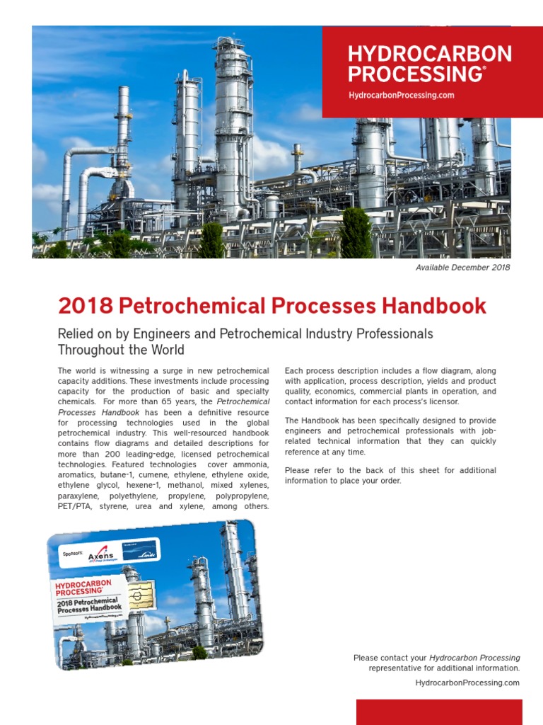 2018 Petrochemical Processes Handbook | Petrochemical | Products Of ...