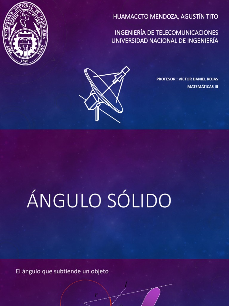 Angulo Solido | PDF | Geometria plana) | Física teórica