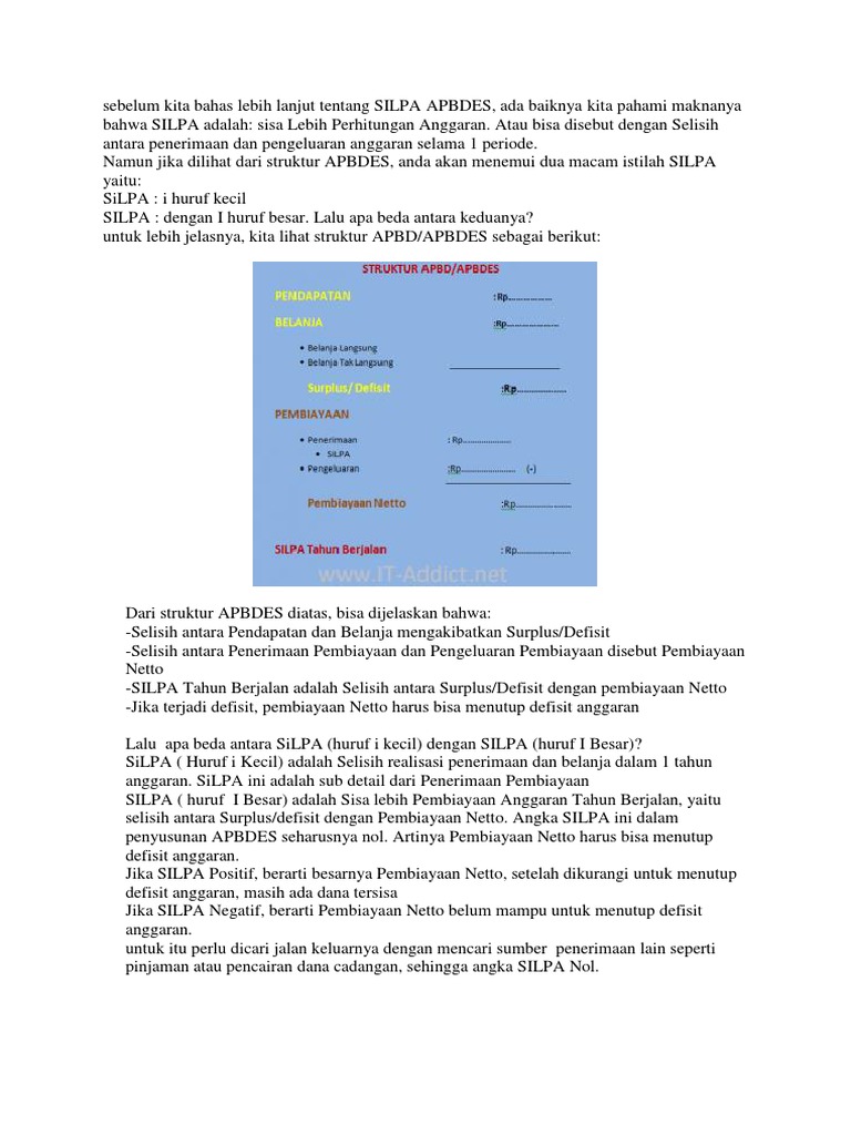 Contoh Kasus SiLPA | PDF