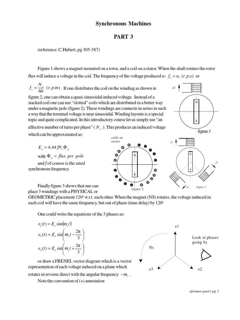 Synchronous Machines: S P R N F | PDF | Electric Generator | Electrical ...