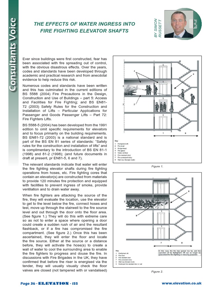Fire Fighting Elevator Water Ingress | PDF | Elevator | Firefighting