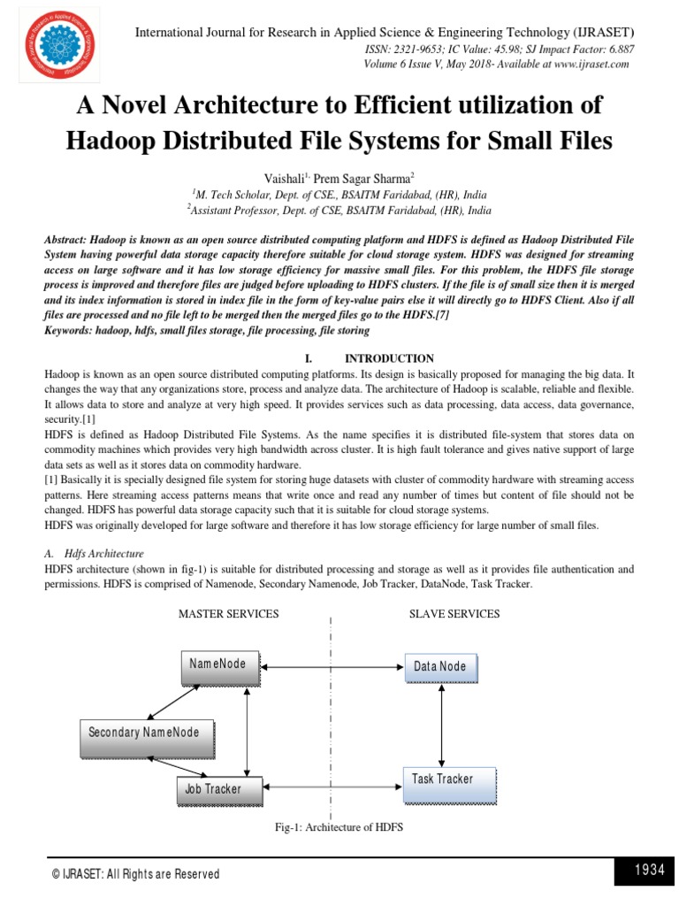 A Novel Architecture To Efficient Utilization of Hadoop Distributed ...
