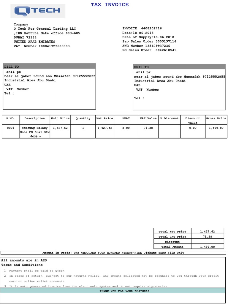 Order Invoice Details View | PDF | Invoice | Value Added Tax