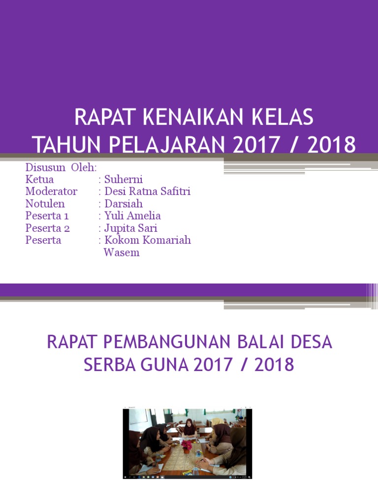 Contoh Presentasi Rapat | PDF