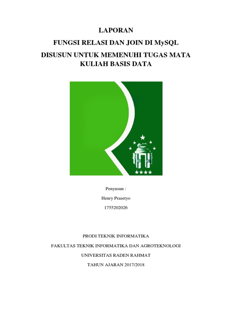 Modul 5 Fungsi Relasi Dan Join Di Mysql | PDF