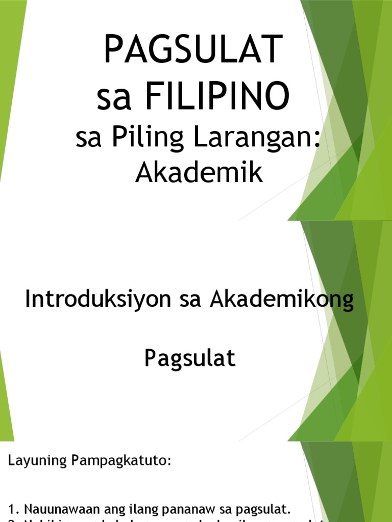 Akademikong Pagsulat | PDF