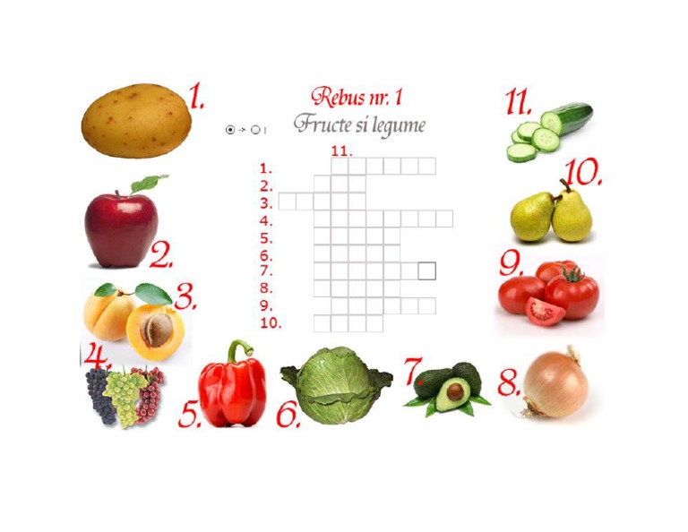 Rebus Fructe Legume CP 01 | PDF