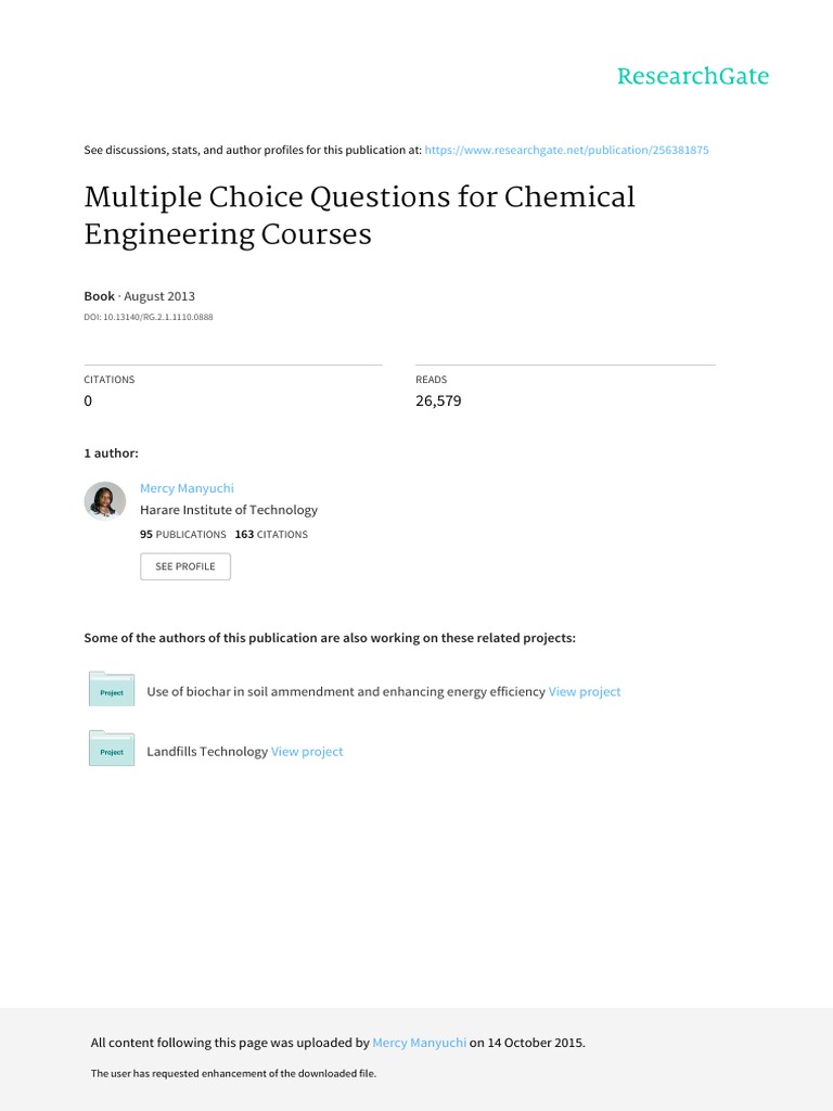 Multiple Choice Questions | PDF | Heat Transfer | Diffusion