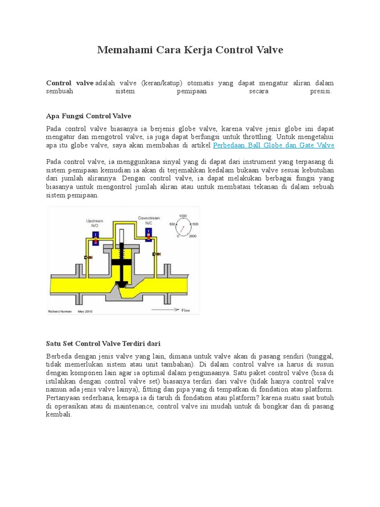 Memahami Cara Kerja Control Valve | PDF