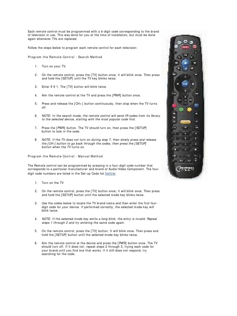 Adb Universal Remote | PDF | Remote Control | Television