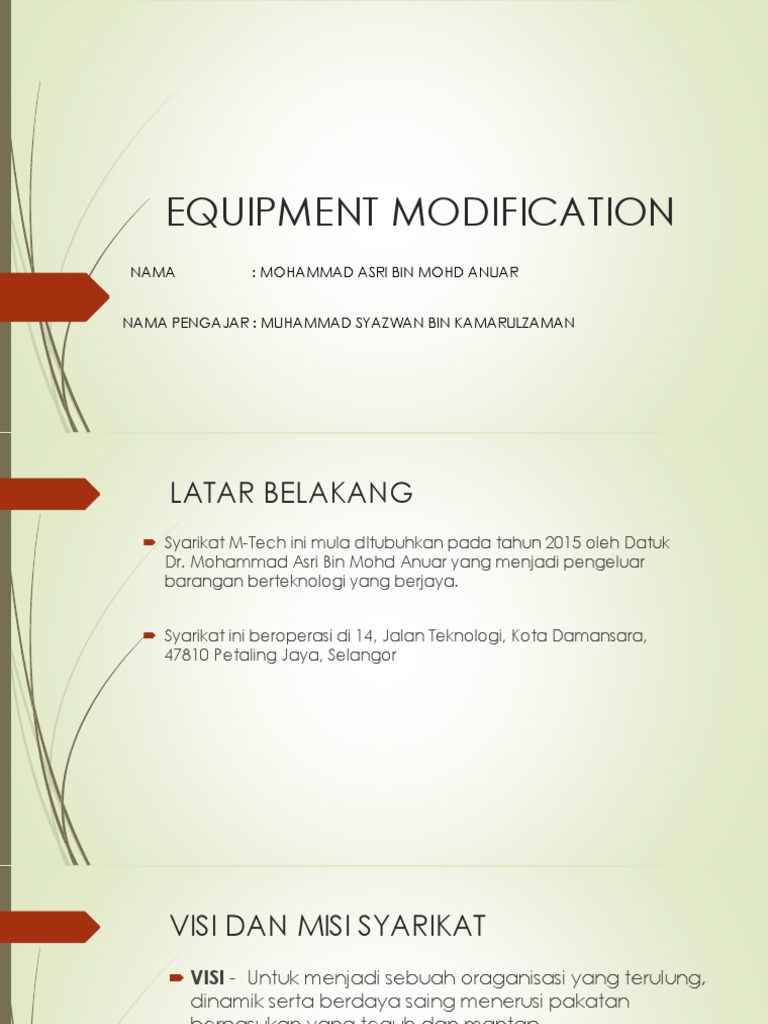 Equipment Modification | PDF