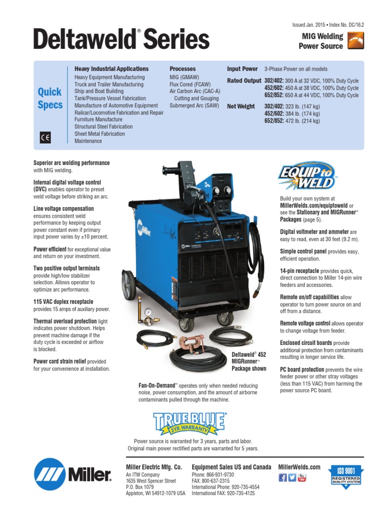 Deltaweld Series: Quick Specs | PDF | Switch | Welding