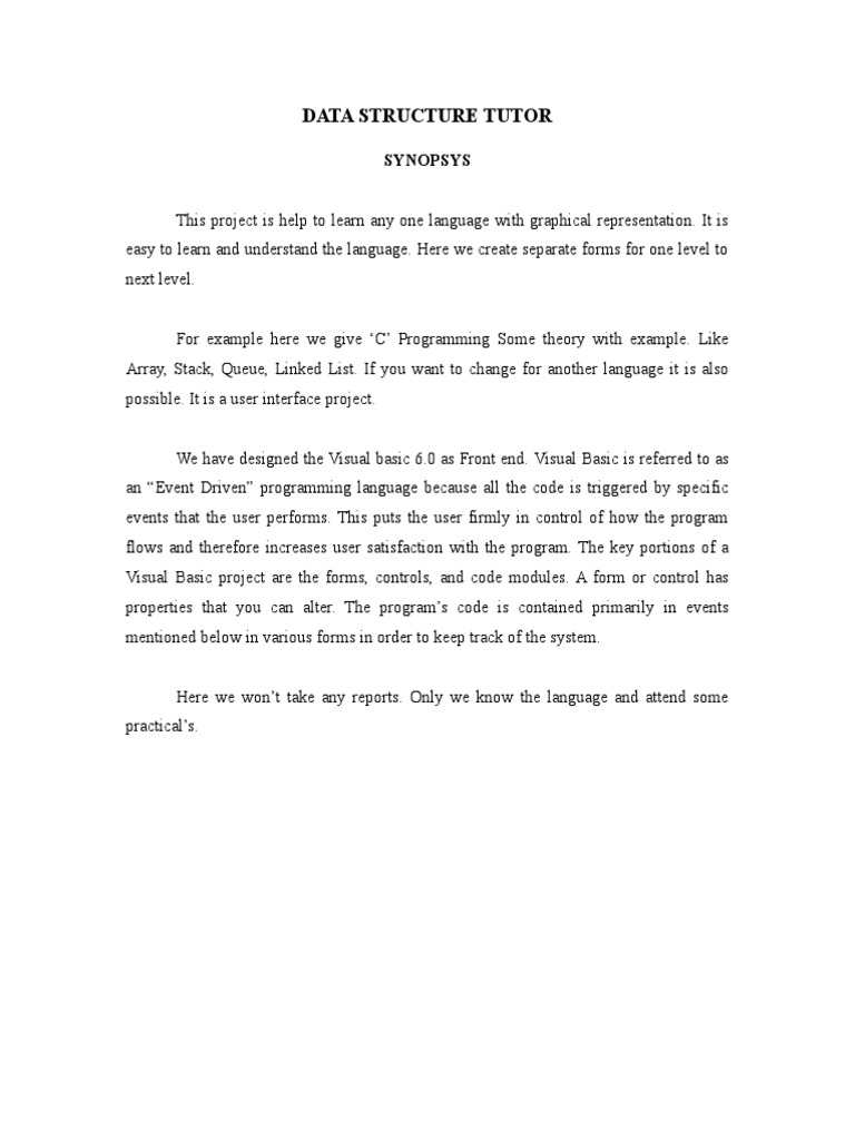 Syn-Data Structure Tutor | PDF