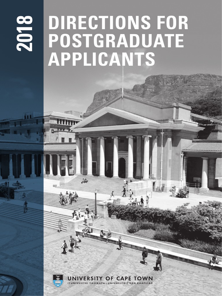 UCT Postgraduate Application Guide 2018 | PDF | Postgraduate Education ...