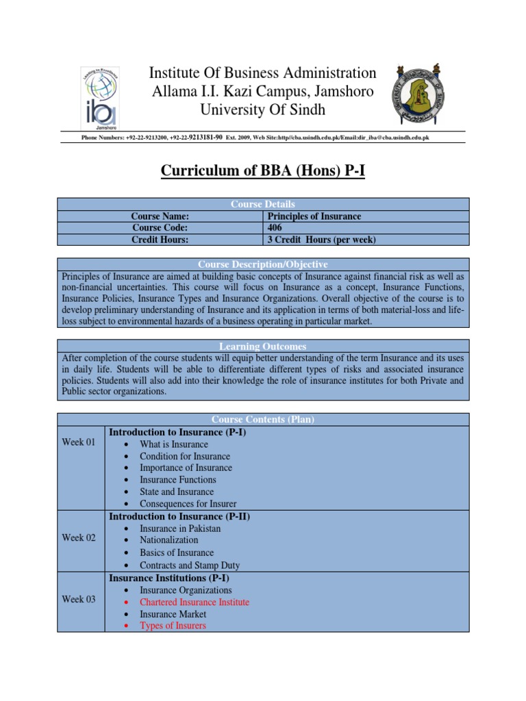 Principles of Insurance Course Overview | PDF | Life Insurance | Insurance
